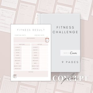 Printable Fitness Challenge Planner | 30 Day Weight Loss Challenge ...