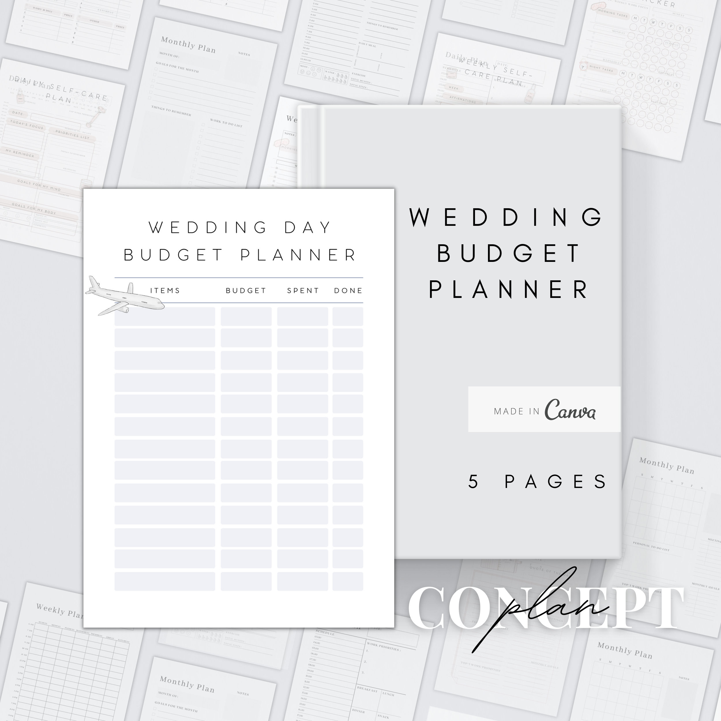 Wedding Budget Planner Printable Editable Wedding Expense - Etsy