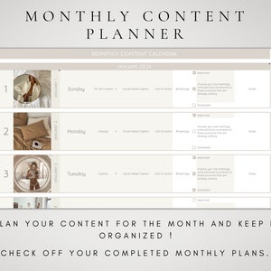 Social Media Content Calendar | Content Planner Template Google Sheets ...