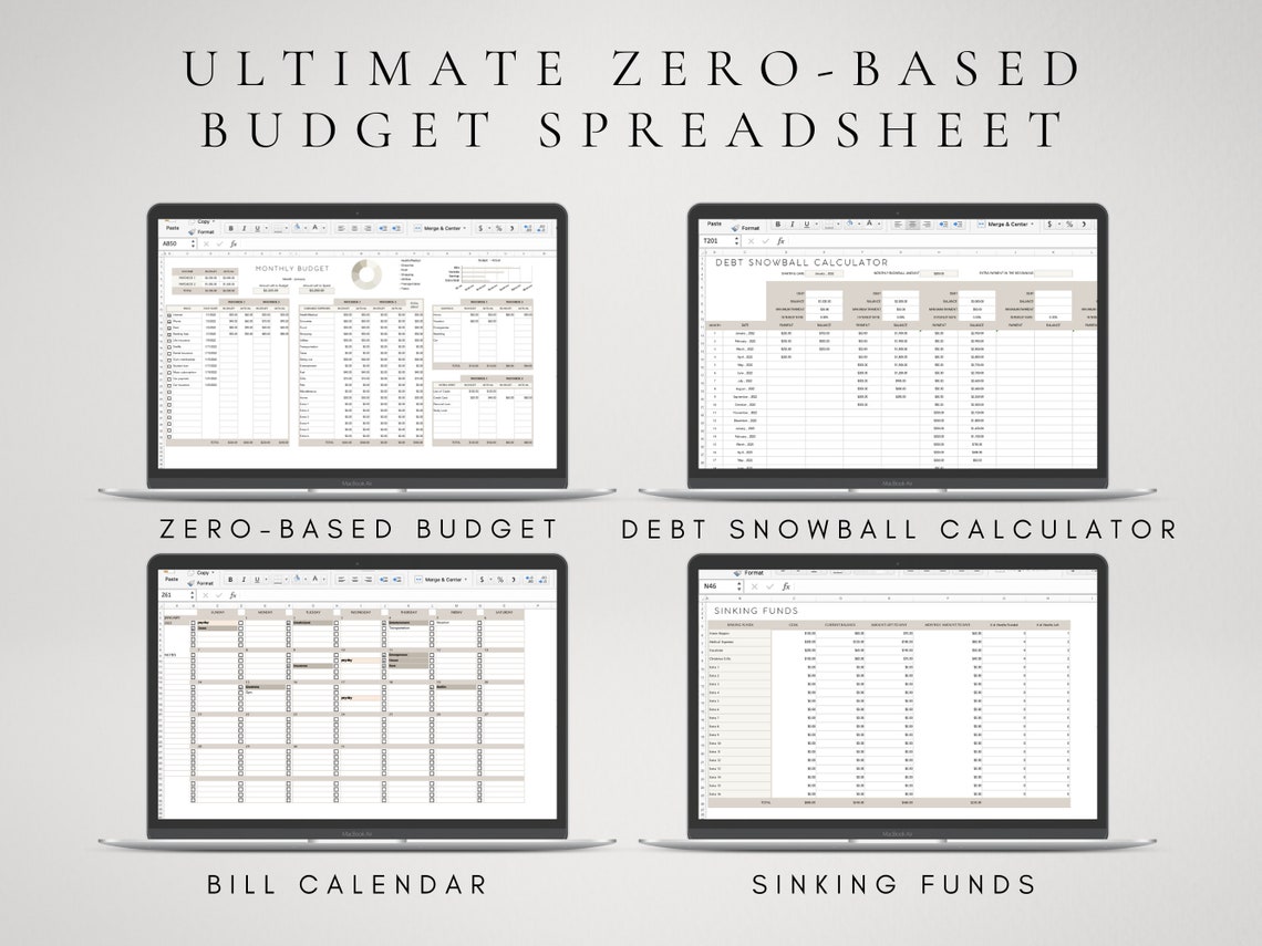 Ultimate Zero-based Budget Template Zero Based Budget - Etsy