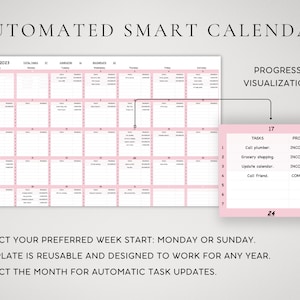Excel Task Tracker Template| Excel Planner Spreadsheet Monthly to Do ...