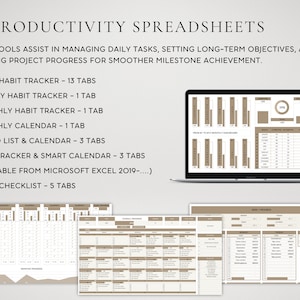 To Do List Template | Productivity Planner | Habit Tracker Excel ...