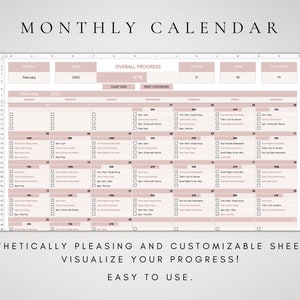 2026 Digital Calendar Template Excel | Task Planner Spreadsheet ...