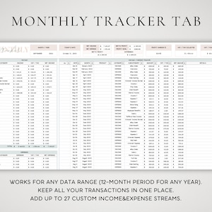Excel Bookkeeping Spreadsheet Template | Small Business Budget Tracker ...