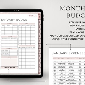 Digital Budget Planner Goodnotes Template | iPad Expense/income Tracker ...