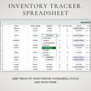 Inventory Tracker Excel | Inventory Management Tracker Spreadsheet ...