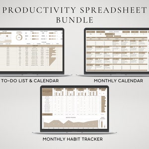 To Do List Template | Productivity Planner | Habit Tracker Excel ...