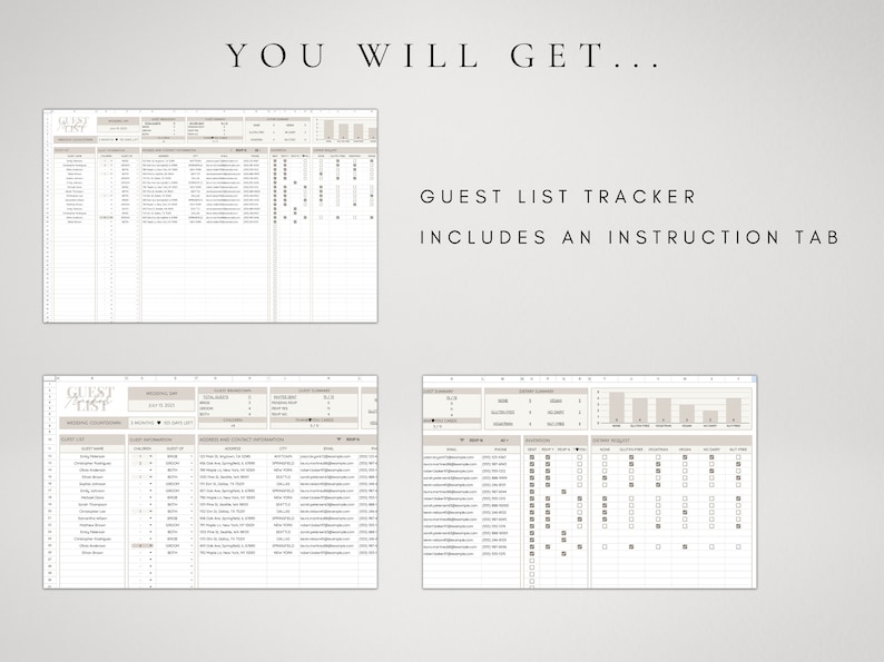 Wedding Guest List Template | Wedding Guest List Google Sheets ...