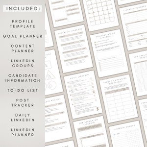 Linkedin Planner Printable Digital Linkedin Template Marketing Planner PDF Daily Goal Planner ...