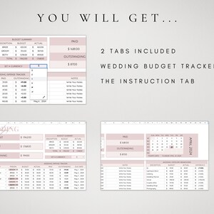Wedding Budget Planner Google Sheets | Digital Wedding Expense Tracker ...