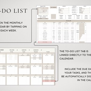 Task Tracker and Smart Calendar 2024 2025 to Do List Spreadsheet ...