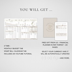 Digital Monthly Budget Planner | Excel Budget Spreadsheet Template ...