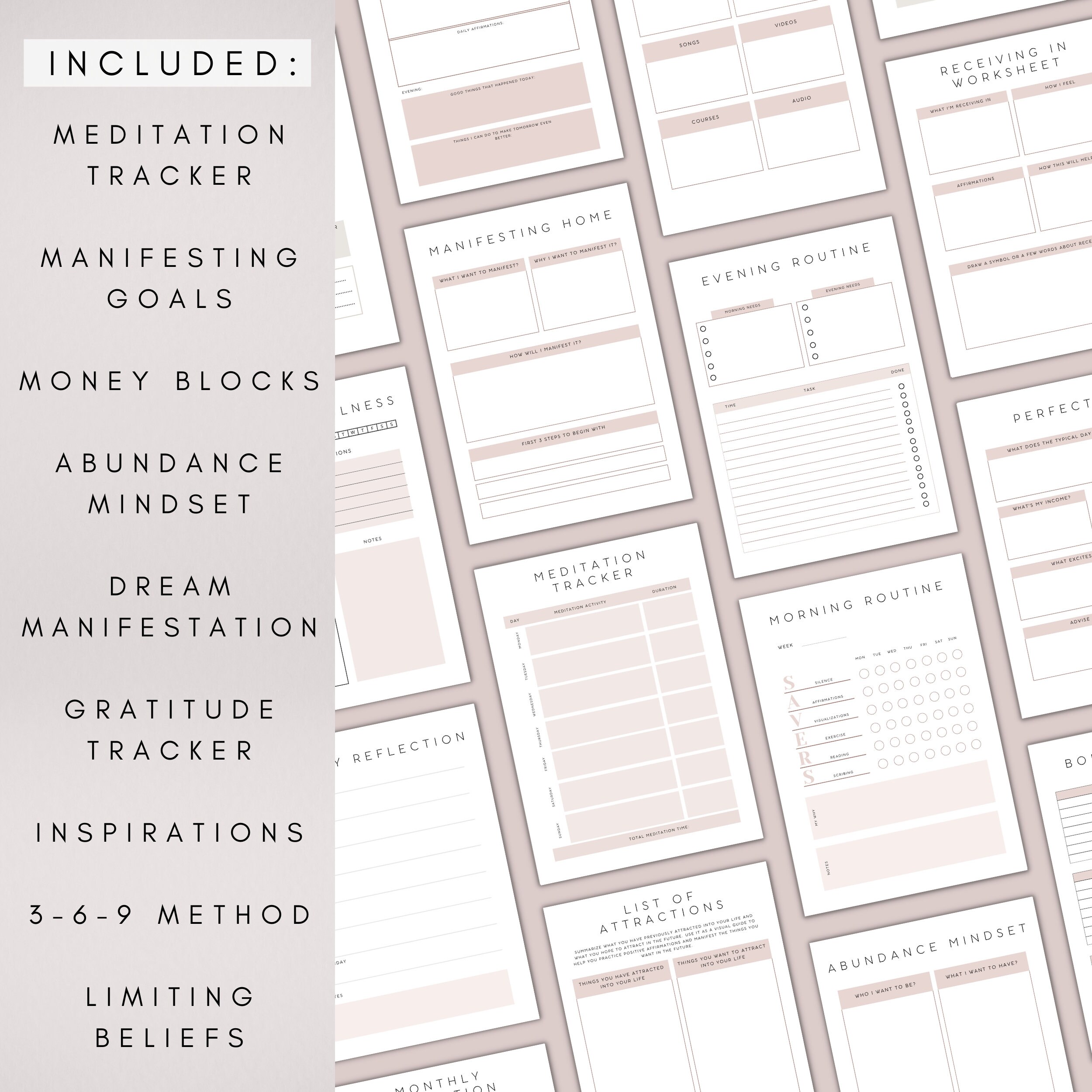 Manifestation Journal Digital Law of Attraction Printable - Etsy