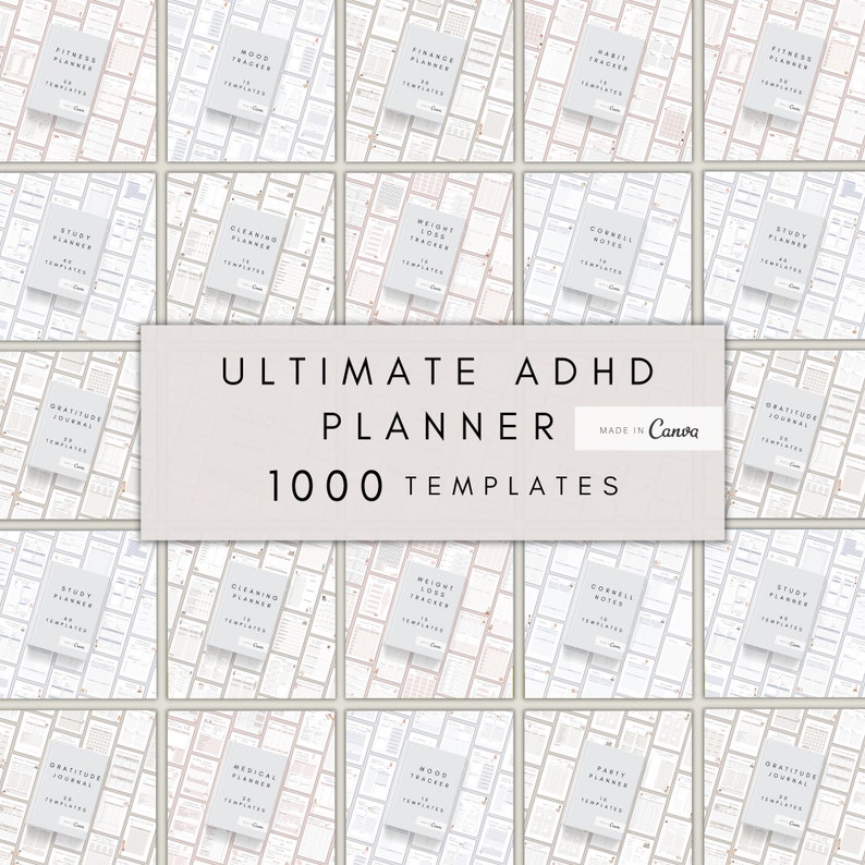 Digital ADHD Planner 2026 | Printable ADHD Adult Journal | Editable ...