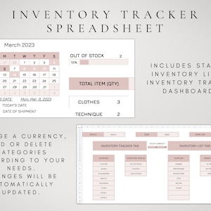 Inventory Tracker Google Spreadsheet Template | Product Inventory ...