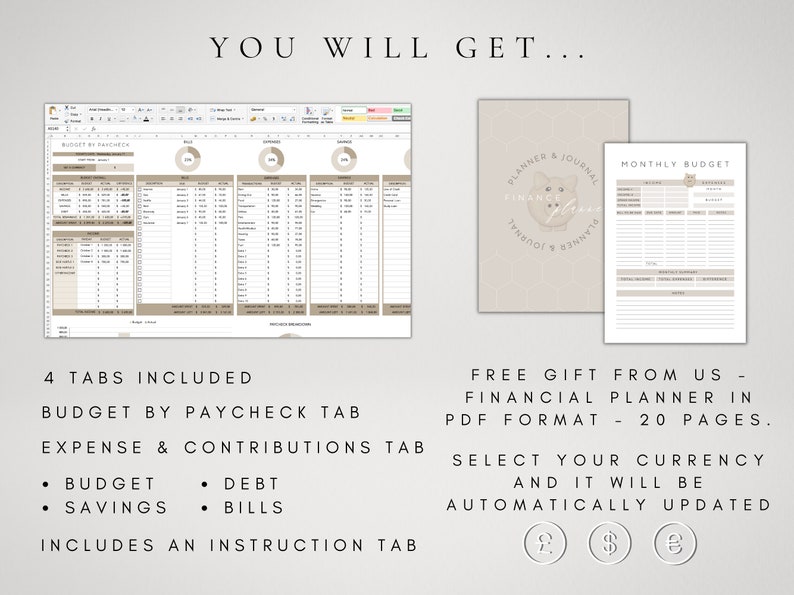 Ultimate Paycheck Budget Spreadsheet Template Excel Monthly - Etsy