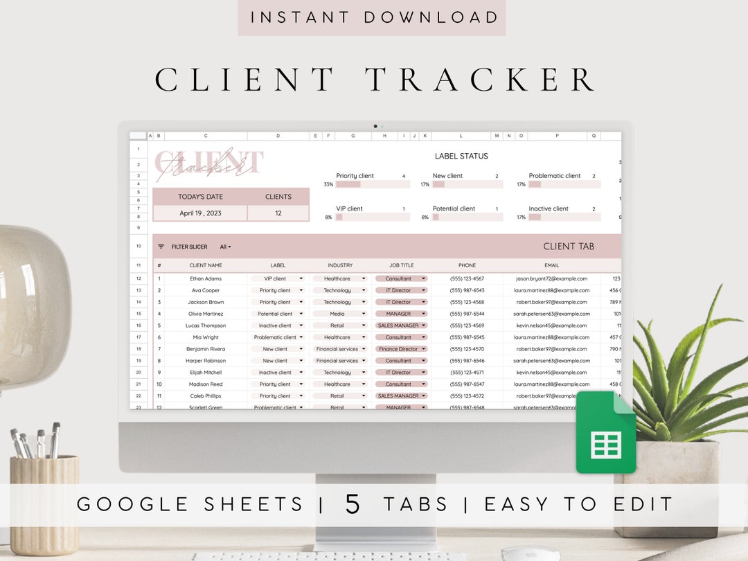 Client Tracker Spreadsheet Template For Small Business Customer List