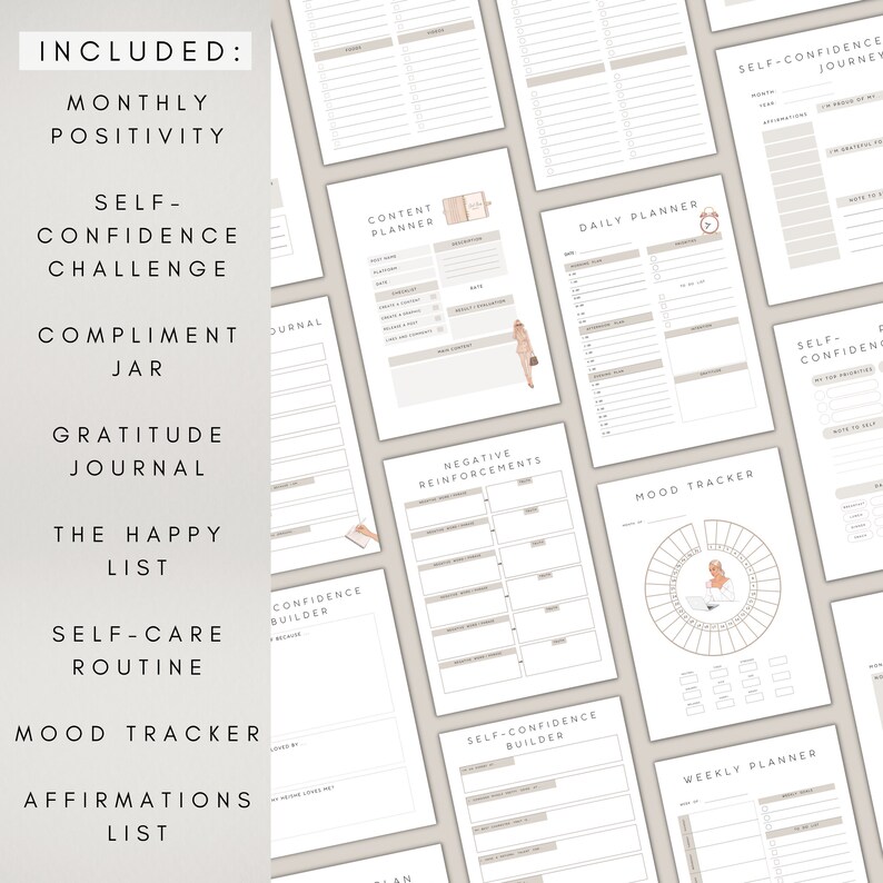 Printable Self-confidence Worksheet Digital Self-esteem - Etsy