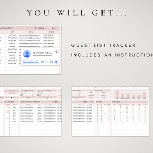 Wedding Guest Spreadsheet | Wedding Guests Tracker | RSVP Tracker Guest ...