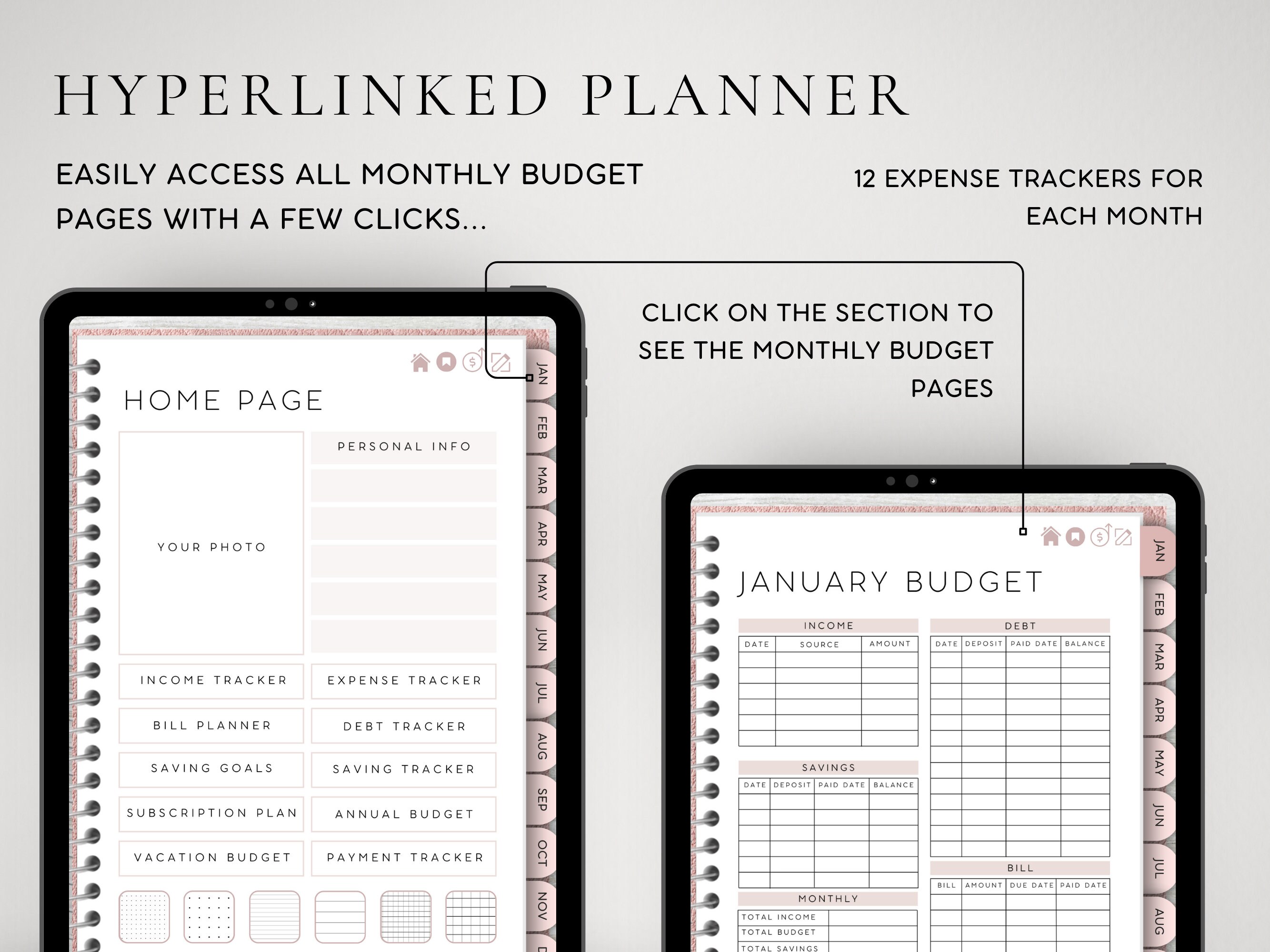 Digital Budget Planner Goodnotes Template | iPad Expense/income Tracker ...
