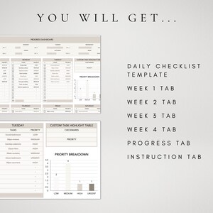 Digital Weekly Planner | Checklist Template Excel | to Do List Template ...