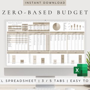 Zero-based Budget Spreadsheet Template Excel | Excel Monthly Budget ...