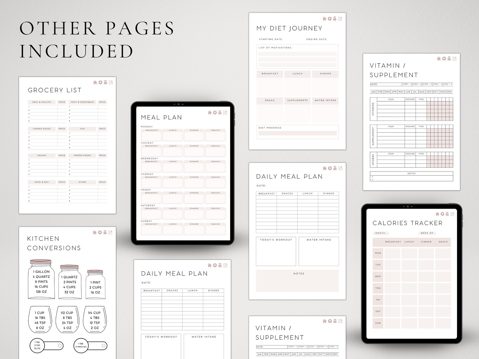Digital Recipe Book Goodnotes Template | iPad Recipe Journal | Meal ...