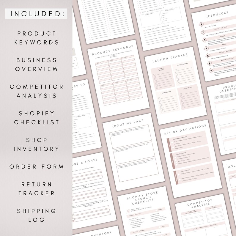 Printable Shopify Store Checklist Digital Small Business - Etsy
