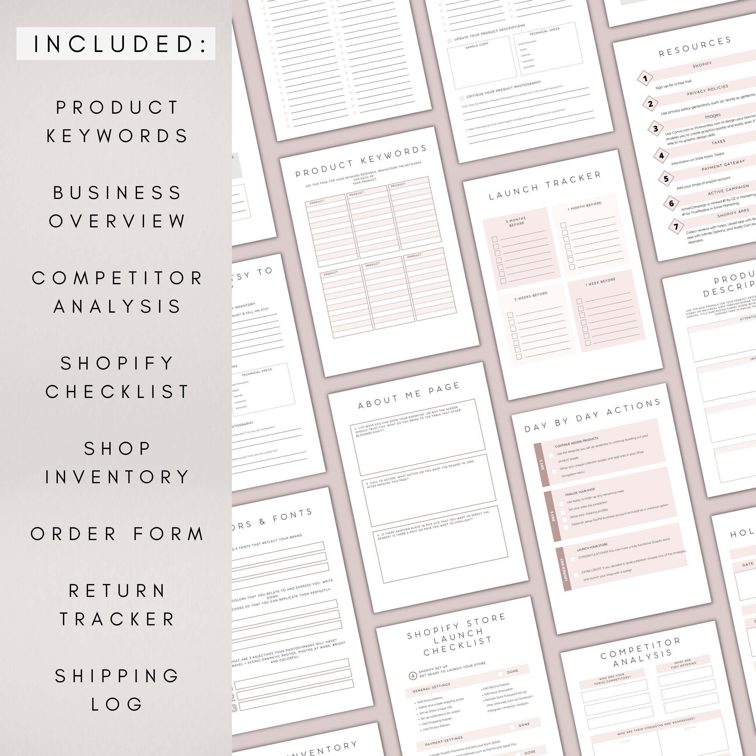 Printable Shopify Store Checklist Digital Small Business - Etsy