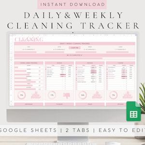 Cleaning Schedule Template | Google Sheets Cleaning Tracker ...