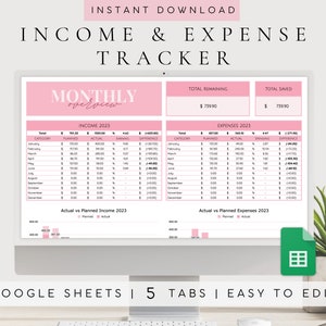 Budget Spreadsheet Google Sheets | Digital Financial Planner | Bill ...