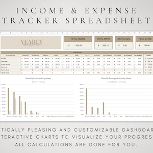 Income and Expense Budget Tracker Spreadsheet | Excel Budget Template ...