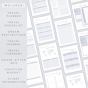 Printable Travel Planner | Editable Travel Itinerary | Canva Vacation ...
