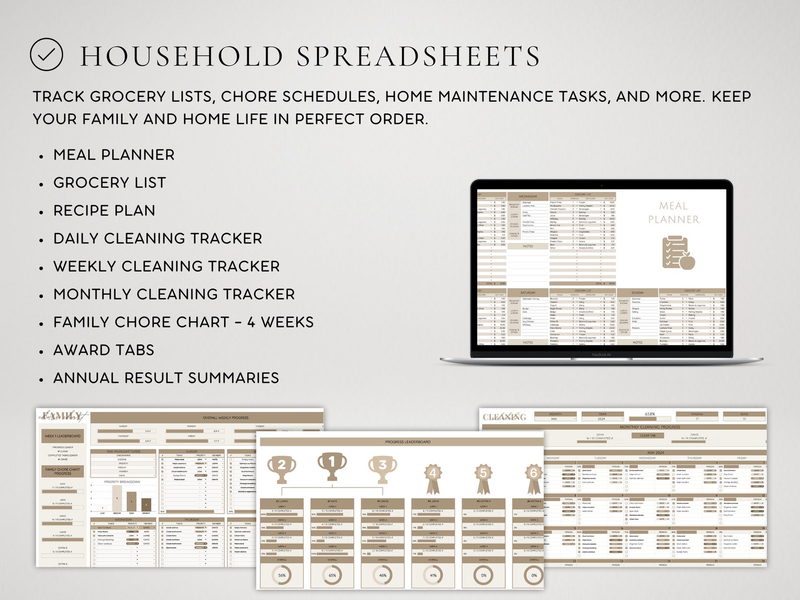 Spreadsheet Template Bundle | Digital Planner Google Sheet | Digital ...