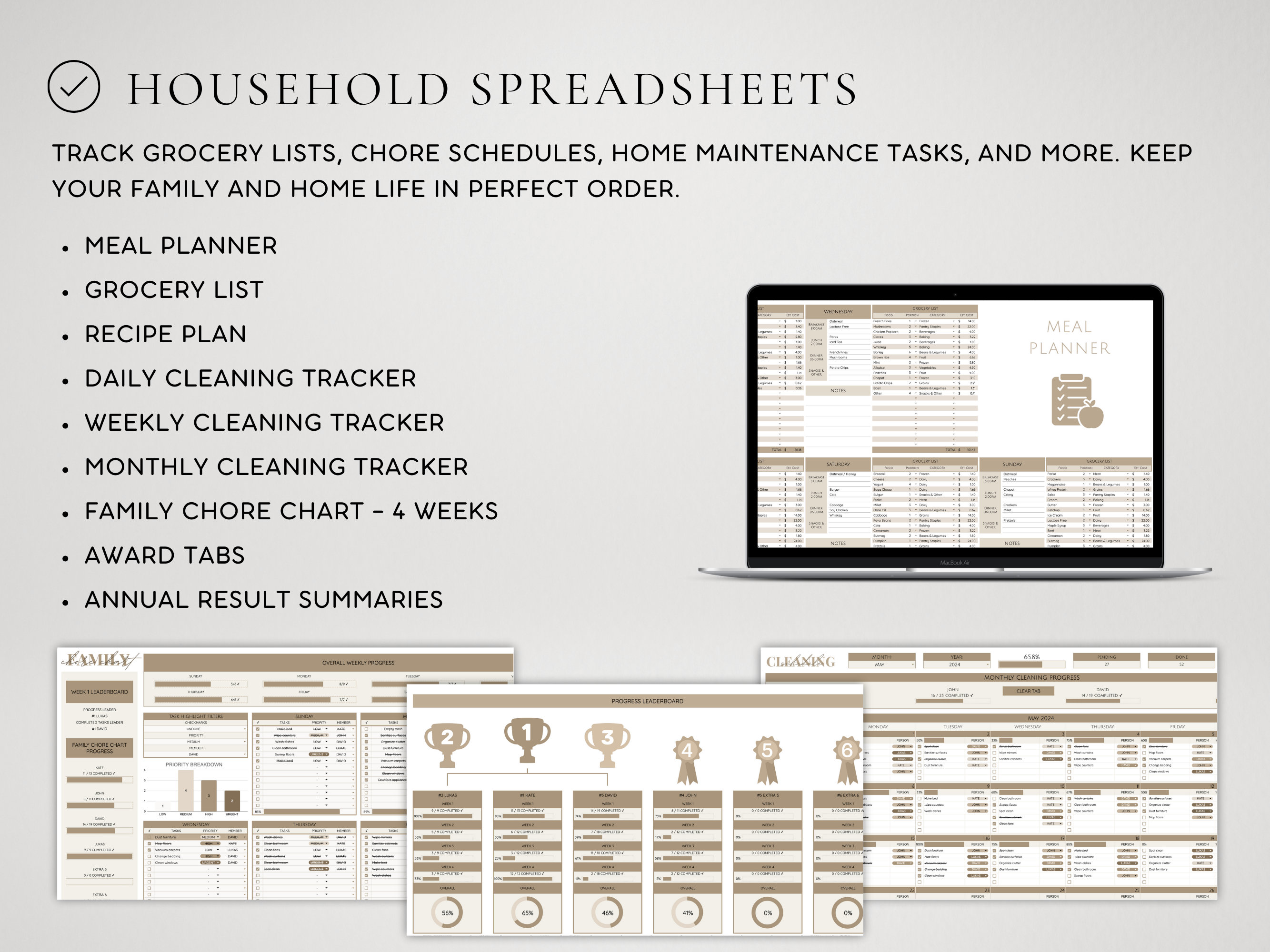 Spreadsheet Template Bundle | Digital Planner Google Sheet | Digital ...