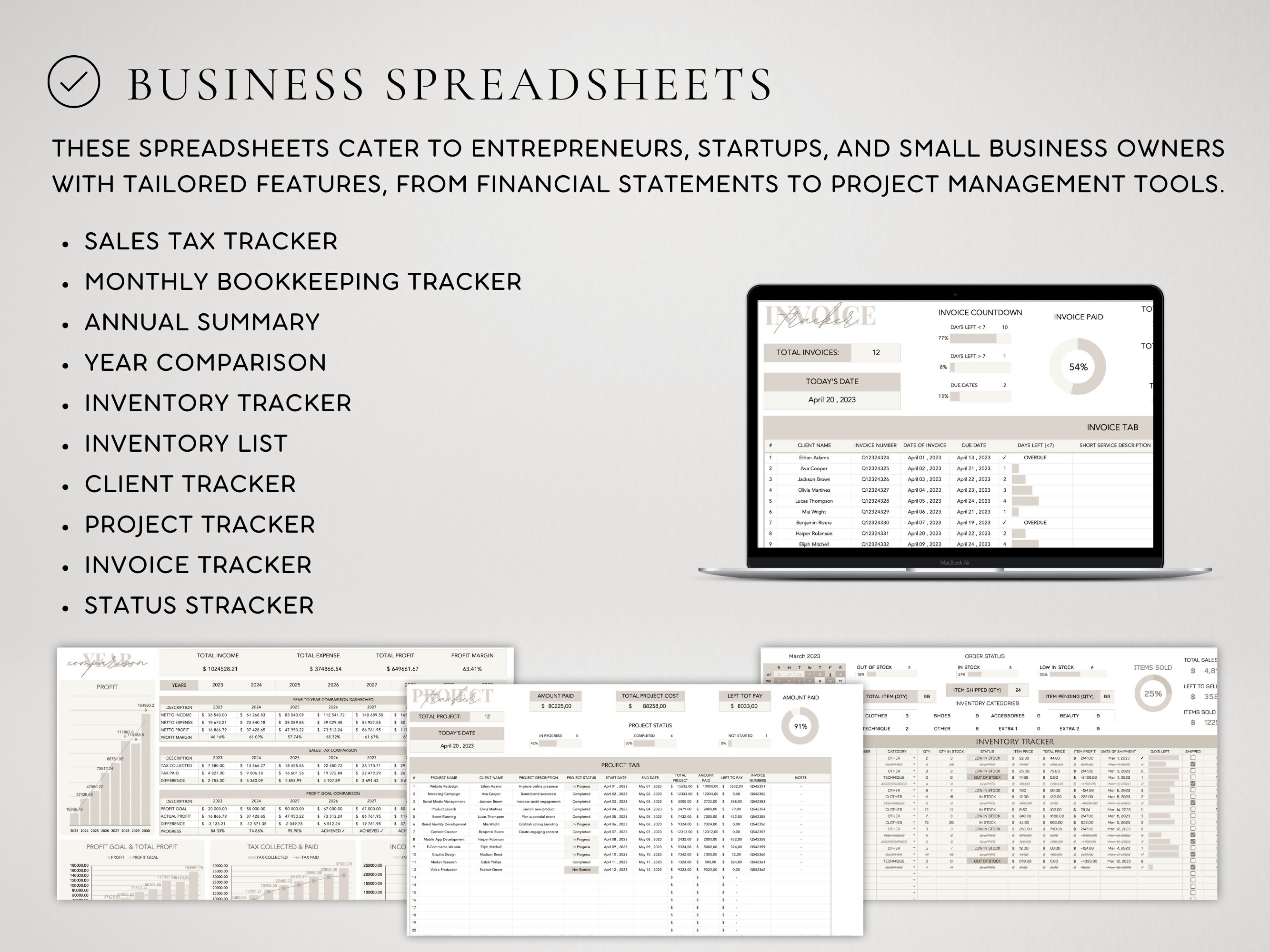 Spreadsheet Template Bundle | Digital Planner Google Sheet | Digital ...