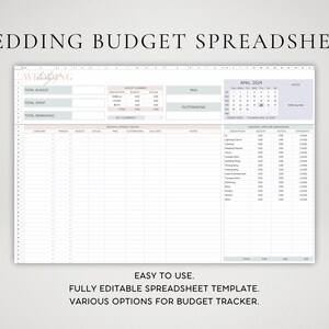 Wedding Budget Planner Template Google Sheets | Wedding Budget Tracker ...