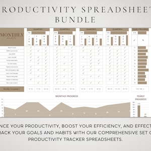 To Do List Template | Productivity Planner | Habit Tracker Excel ...