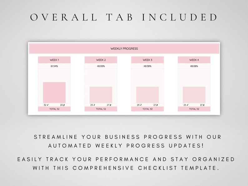 Weekly Checklist Spreadsheet Google Sheets | Daily Monthly Undated Task ...