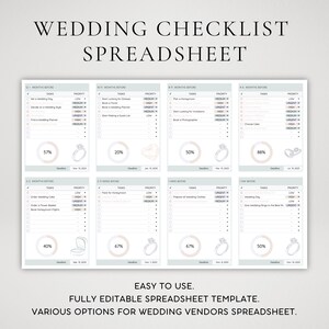 Digital Wedding To-do List Spreadsheet Template Google Sheets| Wedding ...