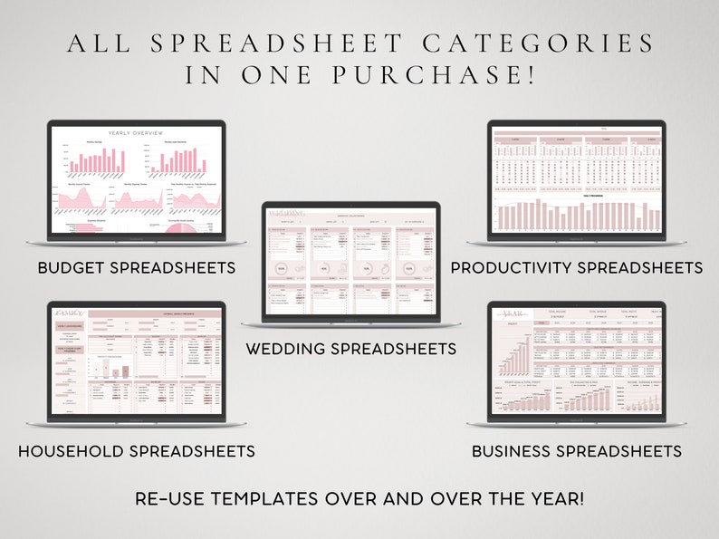Bundle for Google Sheet Planner Templates: All-in-one Digital Planner ...