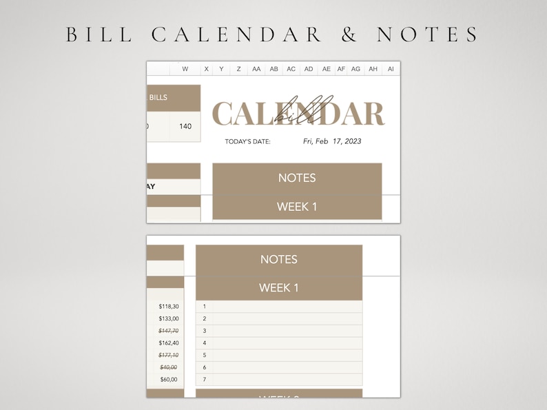Monthly Bill Calendar | Bill Payment Calendar | Monthly Bill Payment ...