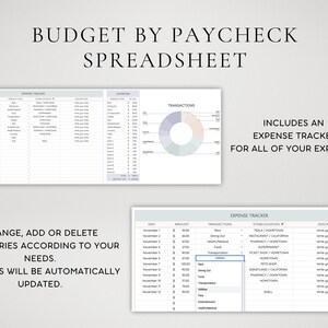 Paycheck Budget Spreadsheet Google Sheets | Budget by Paycheck Template ...