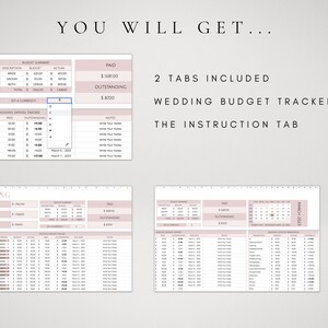 Wedding Expense Template Bride and Groom Budget Binder Wedding Budget ...