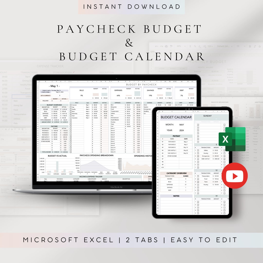 Paycheck Budget Spreadsheet Excel | Budget by Paycheck Spreadsheet ...
