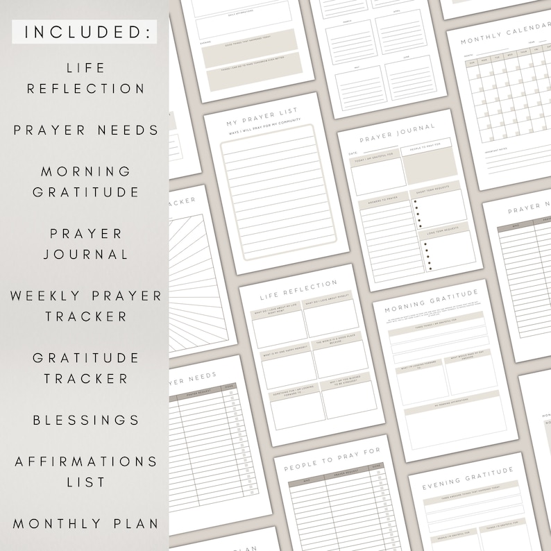 Daily Prayer Journal Printable Digital Christian Planner - Etsy