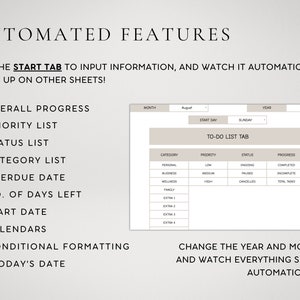 Task Tracker and Smart Calendar 2024 2025 to Do List Spreadsheet ...