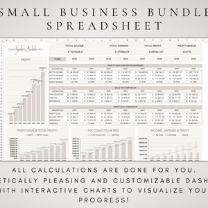 Bookkeeping and Inventory Excel Template | Small Business Client and ...