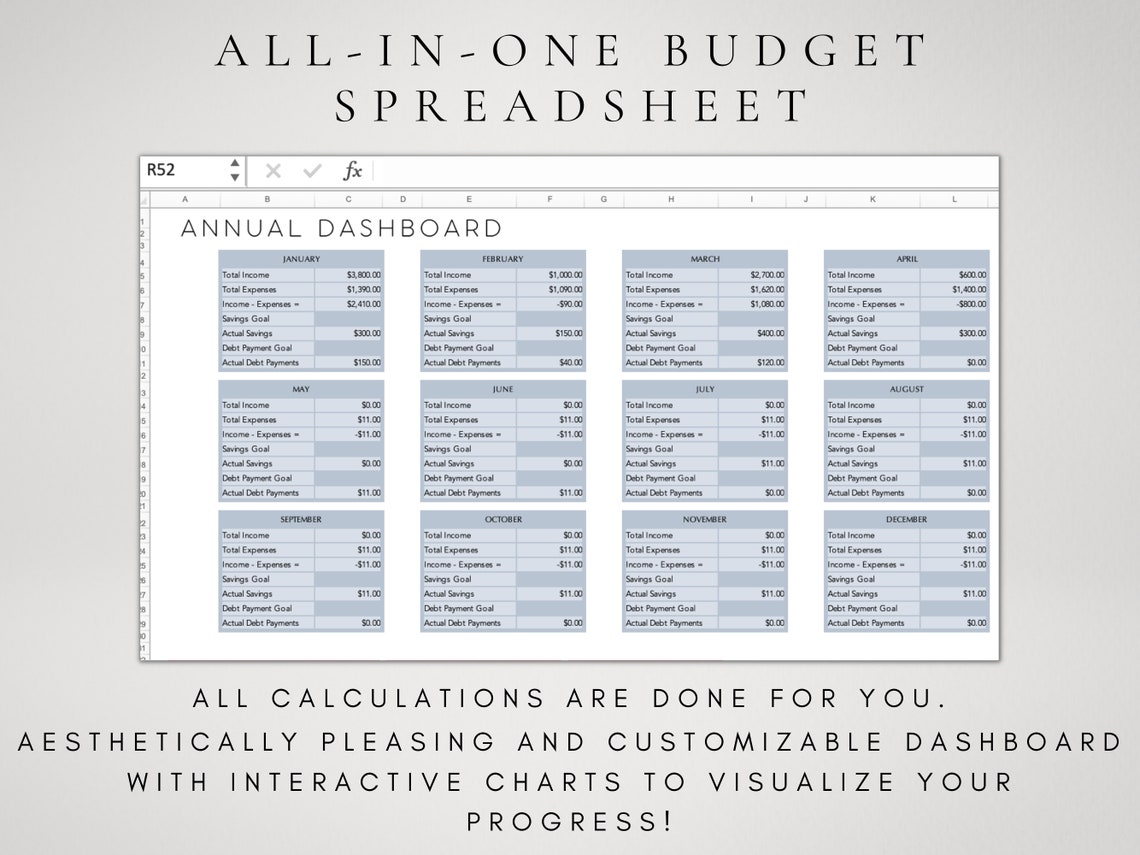 Excel Template Finance Spreadsheet Bundle Digital Budget - Etsy