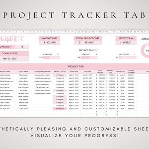 Client Tracker| Small Business Excel Spreadsheet| Excel Planner ...